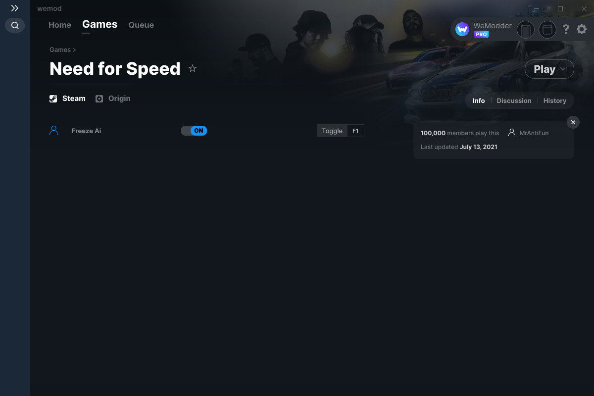 Need for Speed Cheats and Trainer for Steam - Trainers - WeMod Community