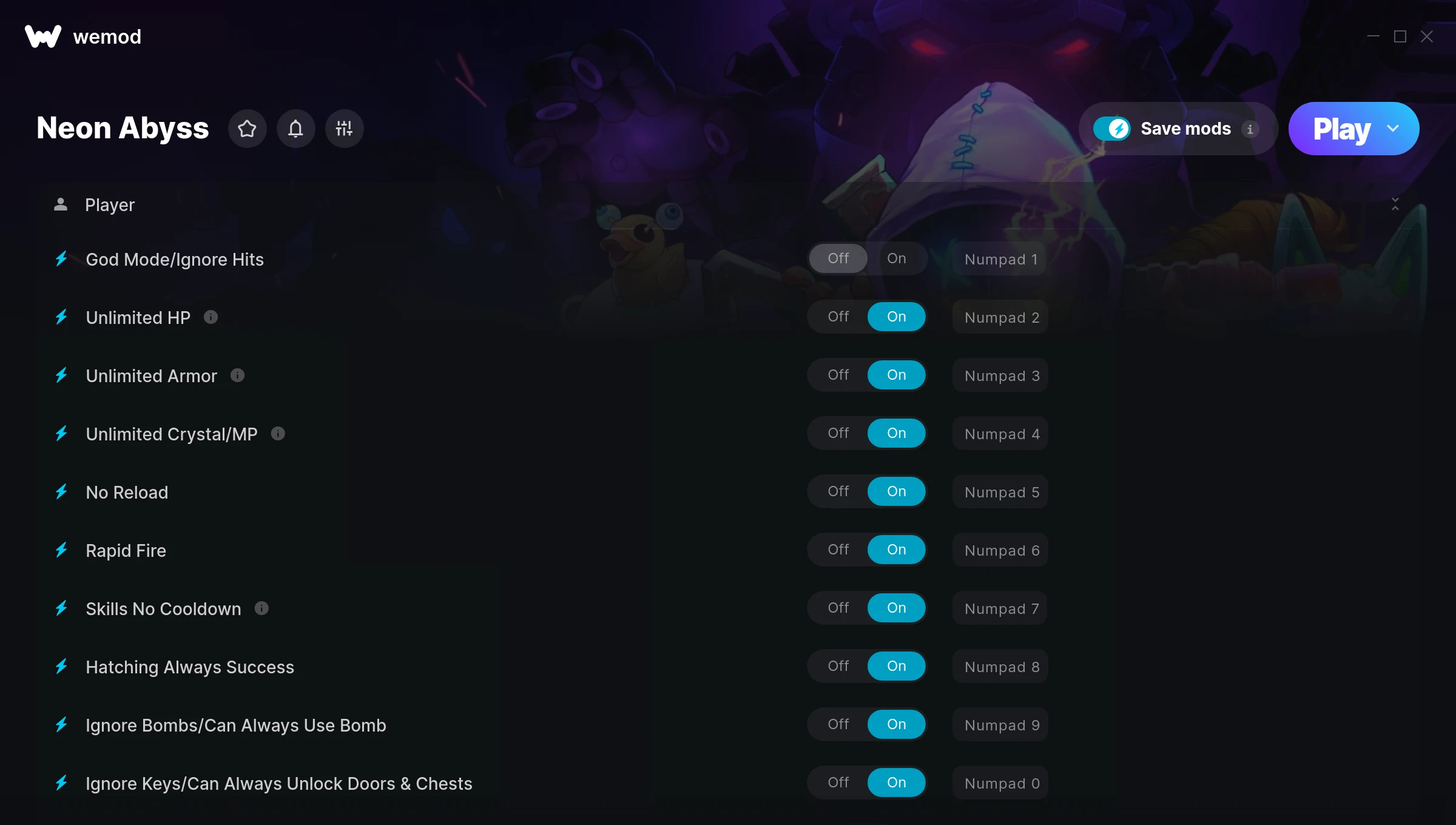 Neon Abyss Cheats & Trainers for PC | WeMod