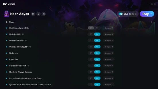 Neon Abyss Cheats & Trainers for PC | WeMod