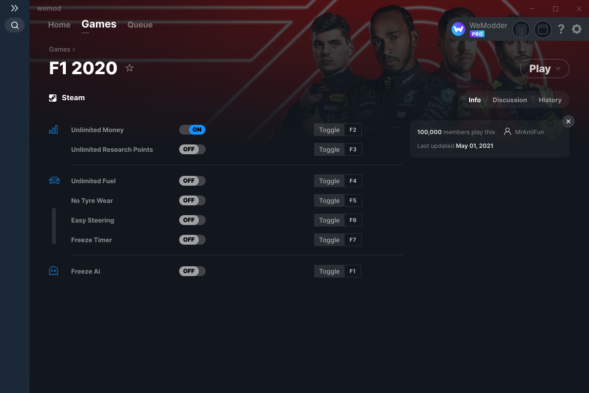 F1 2020 Cheats and Trainer for Steam - Trainers - WeMod Community