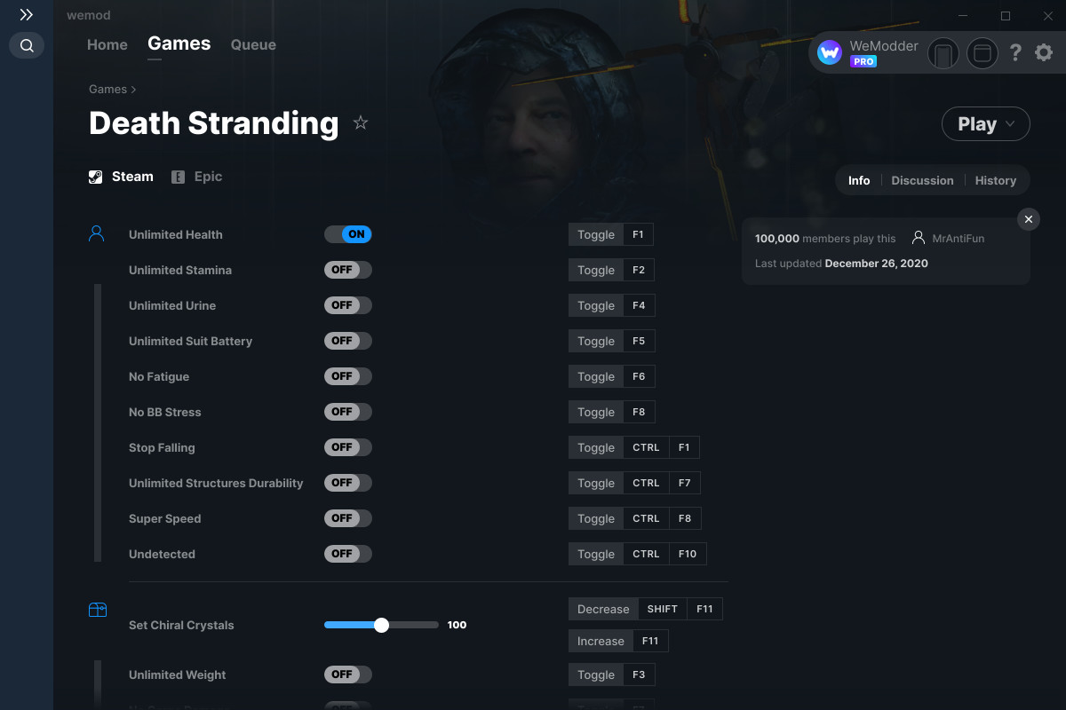 Death Stranding Cheats and Trainer for Steam - Trainers - WeMod Community