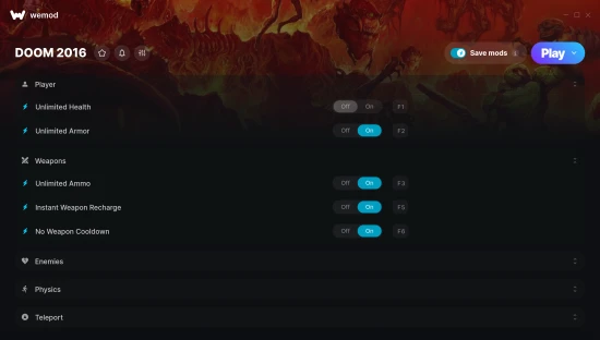 DOOM 2016 Cheats & Trainers for PC | WeMod
