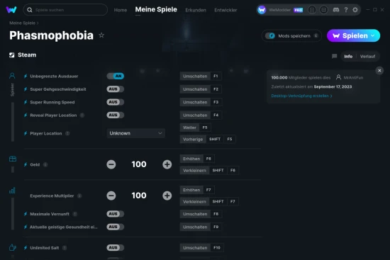 Phasmophobia Cheats & Trainer für PC | WeMod