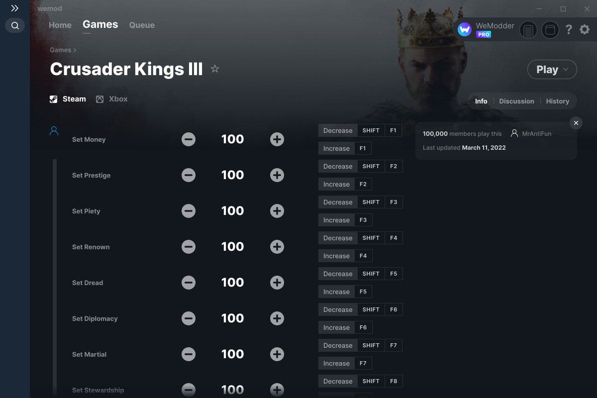 Crusader Kings III Cheats and Trainer for Steam - Trainers - WeMod ...