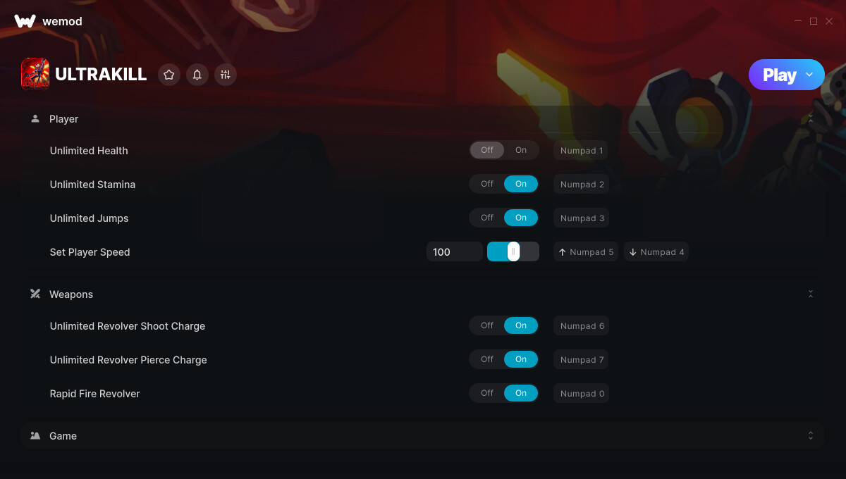 ULTRAKILL Cheats and Trainer for Steam - Trainers - WeMod Community