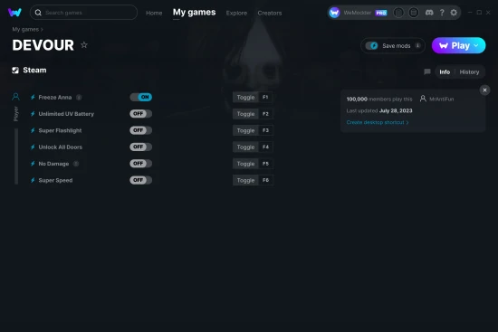 DEVOUR Cheats & Trainers for PC | WeMod