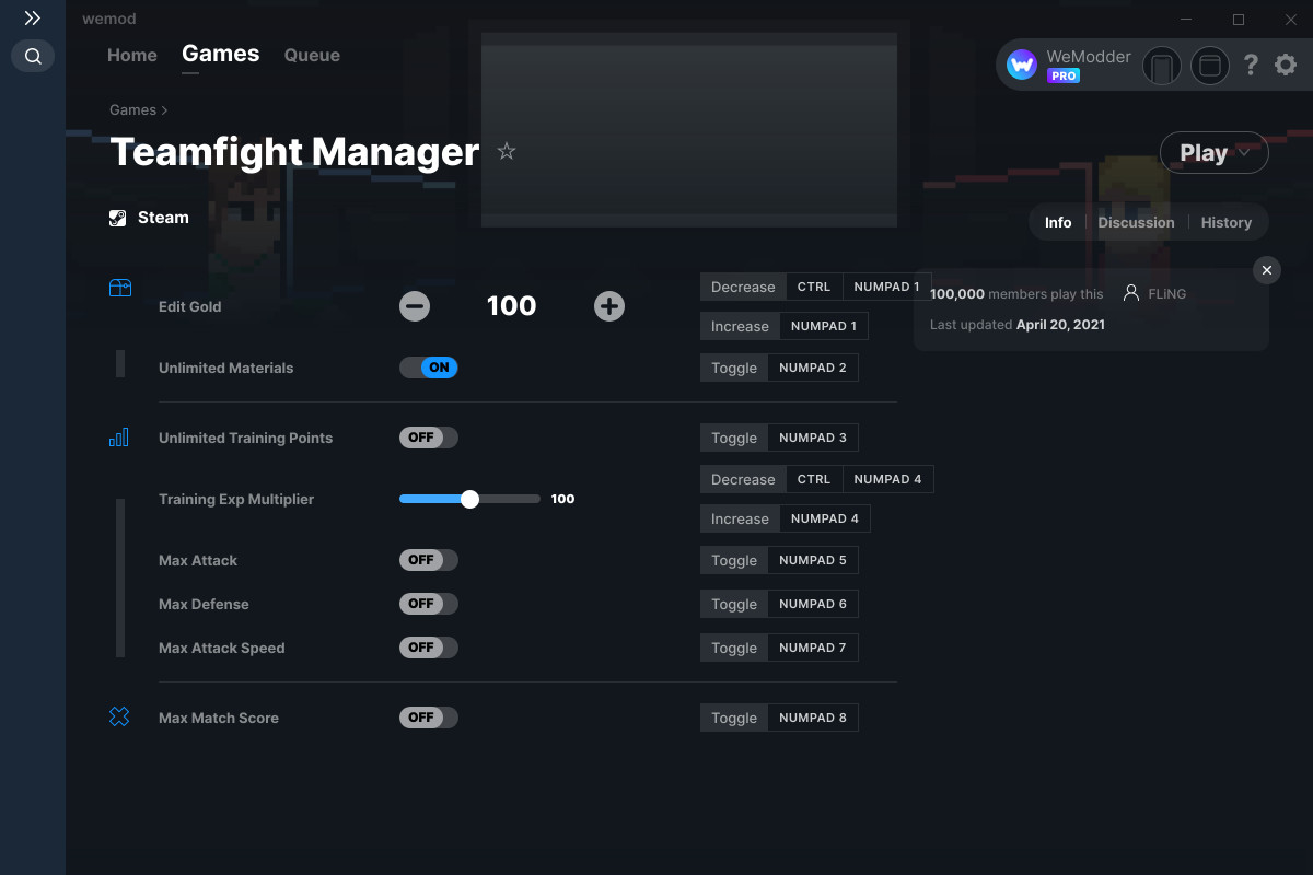 Teamfight Manager Cheats and Trainer for Steam - Trainers - WeMod Community