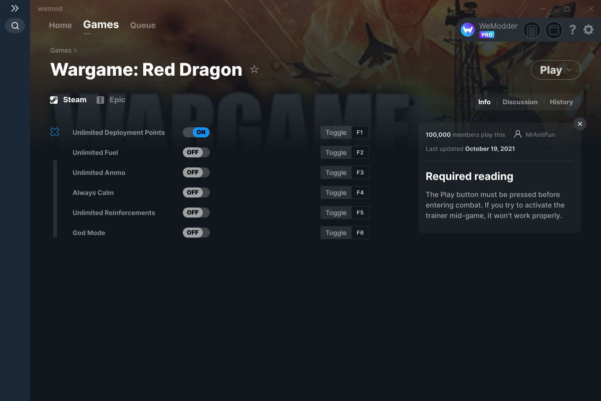 Wargame: Red Dragon Cheats and Trainer for Epic Games - Trainers ...