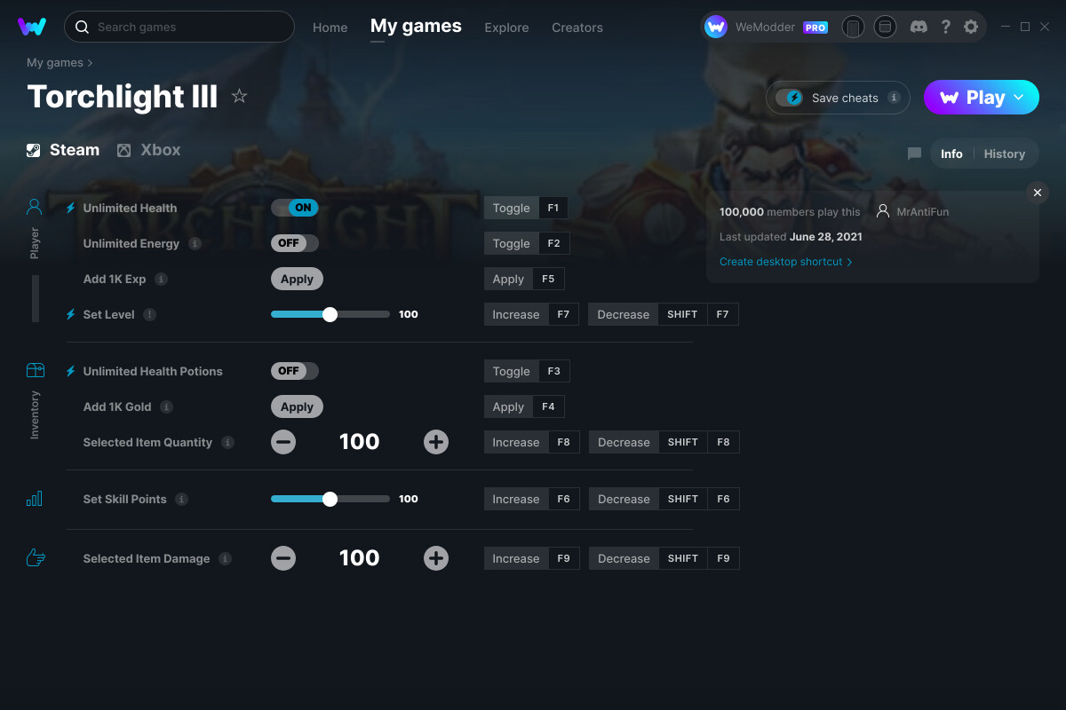 Torchlight III Cheats and Trainer for Xbox - Trainers - WeMod Community