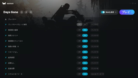 Days Gone PC向けのチート & トレーナー | WeMod