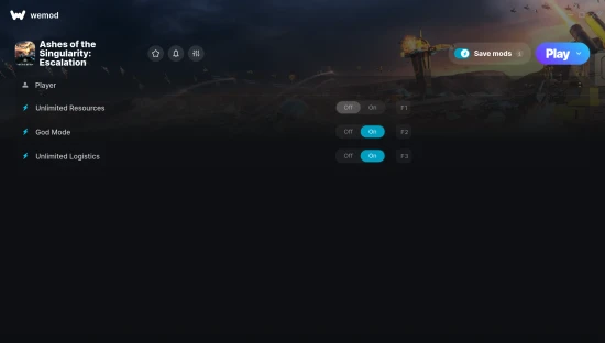 Ashes of the Singularity: Escalation Cheats & Trainers for PC | WeMod