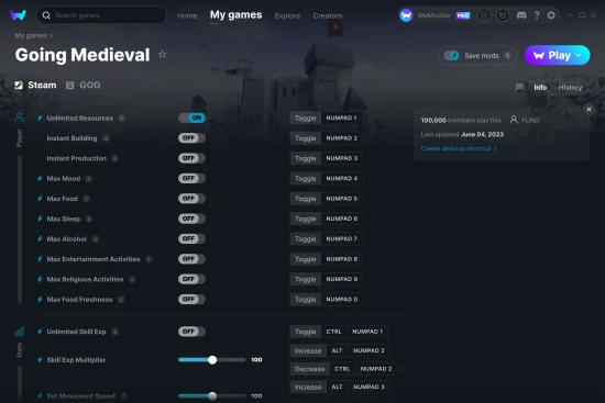 Going Medieval Cheats & Trainers for PC | WeMod