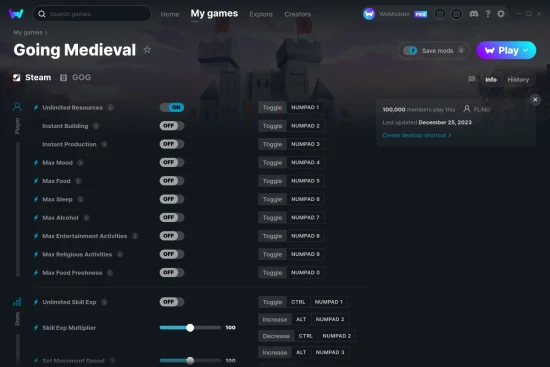 Going Medieval Cheats & Trainers for PC | WeMod