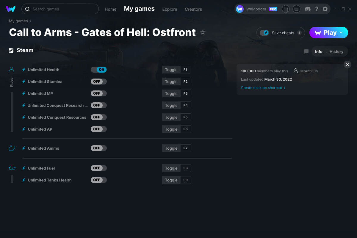 Call to Arms - Gates of Hell: Ostfront Cheats and Trainer for Steam ...