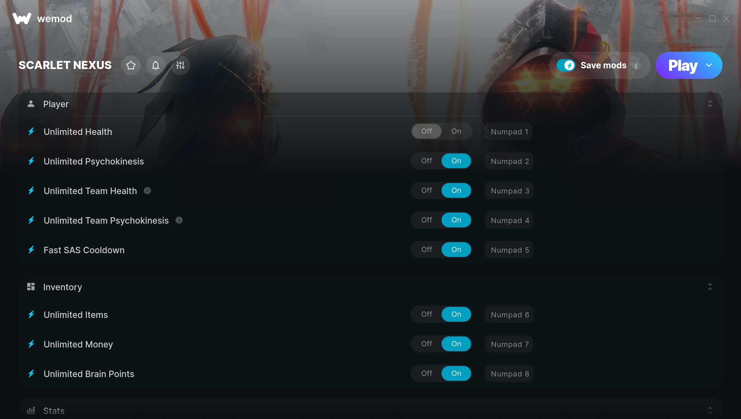SCARLET NEXUS Cheats & Trainers for PC | WeMod