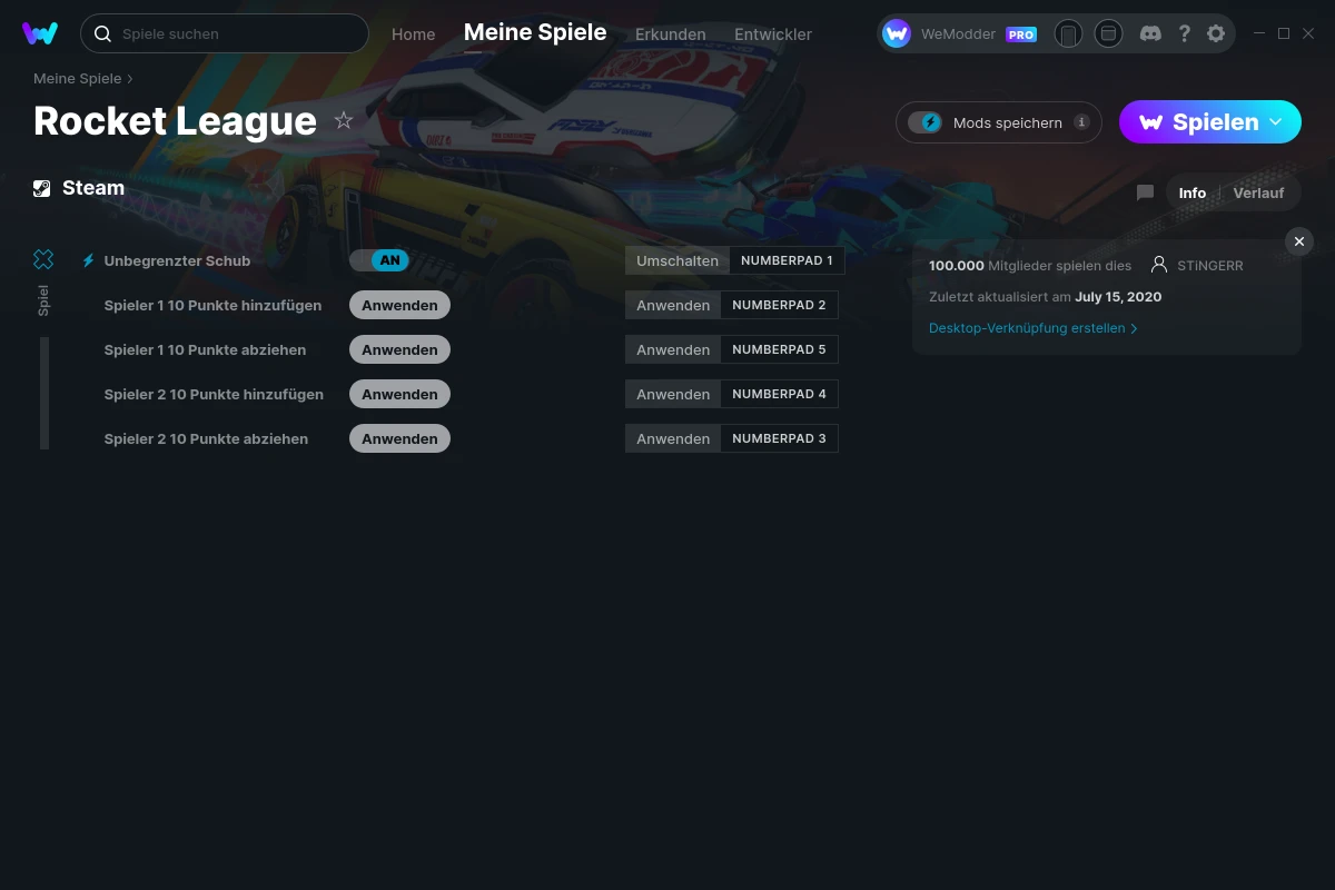Rocket League Cheats & Trainer für PC | WeMod
