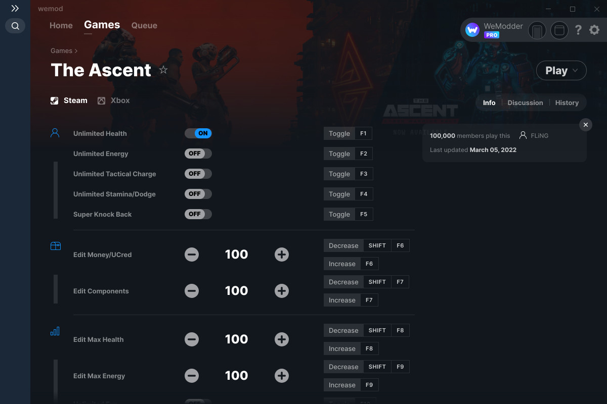 The Ascent Cheats and Trainer for Steam - Trainers - WeMod Community
