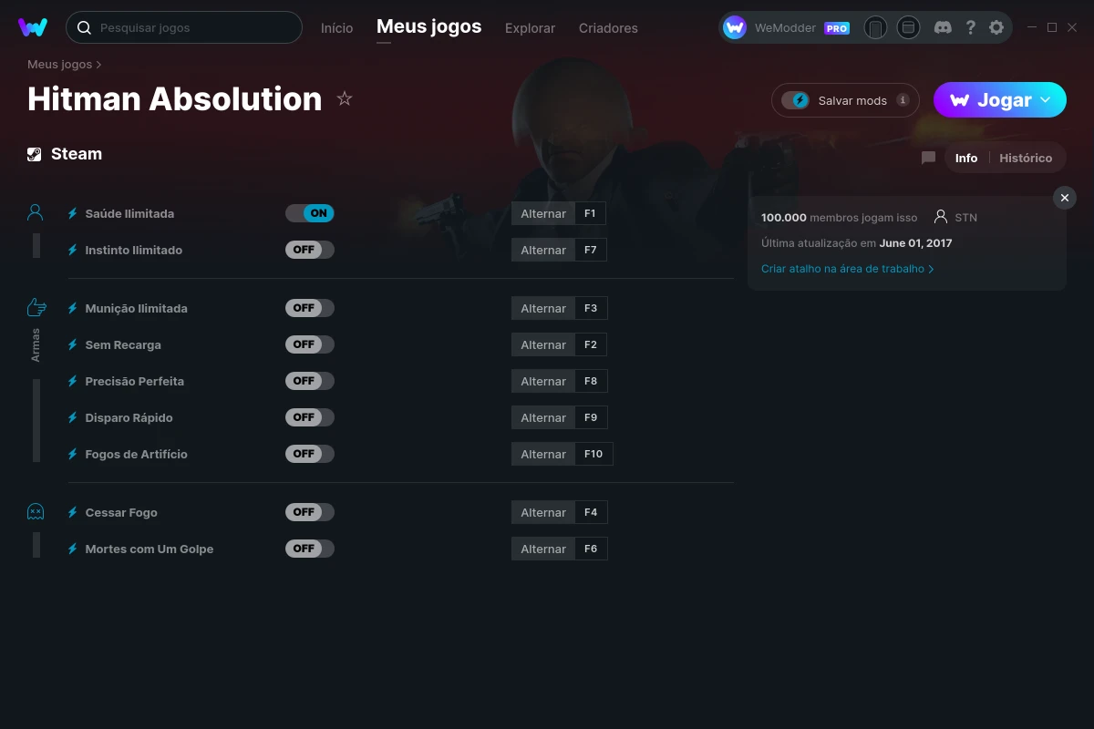 Cheats e Trainers para Hitman Absolution no PC - WeMod