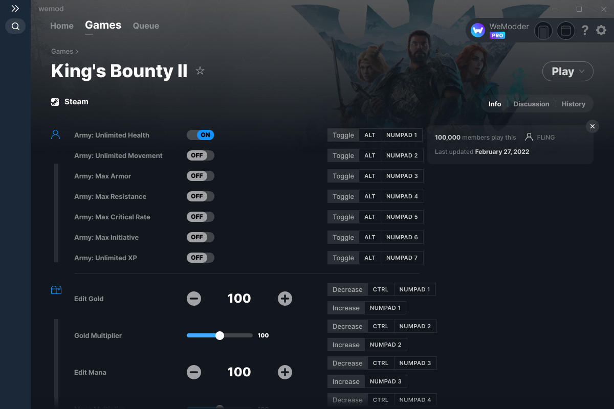 King's Bounty II Cheats and Trainer for Steam - Trainers - WeMod Community