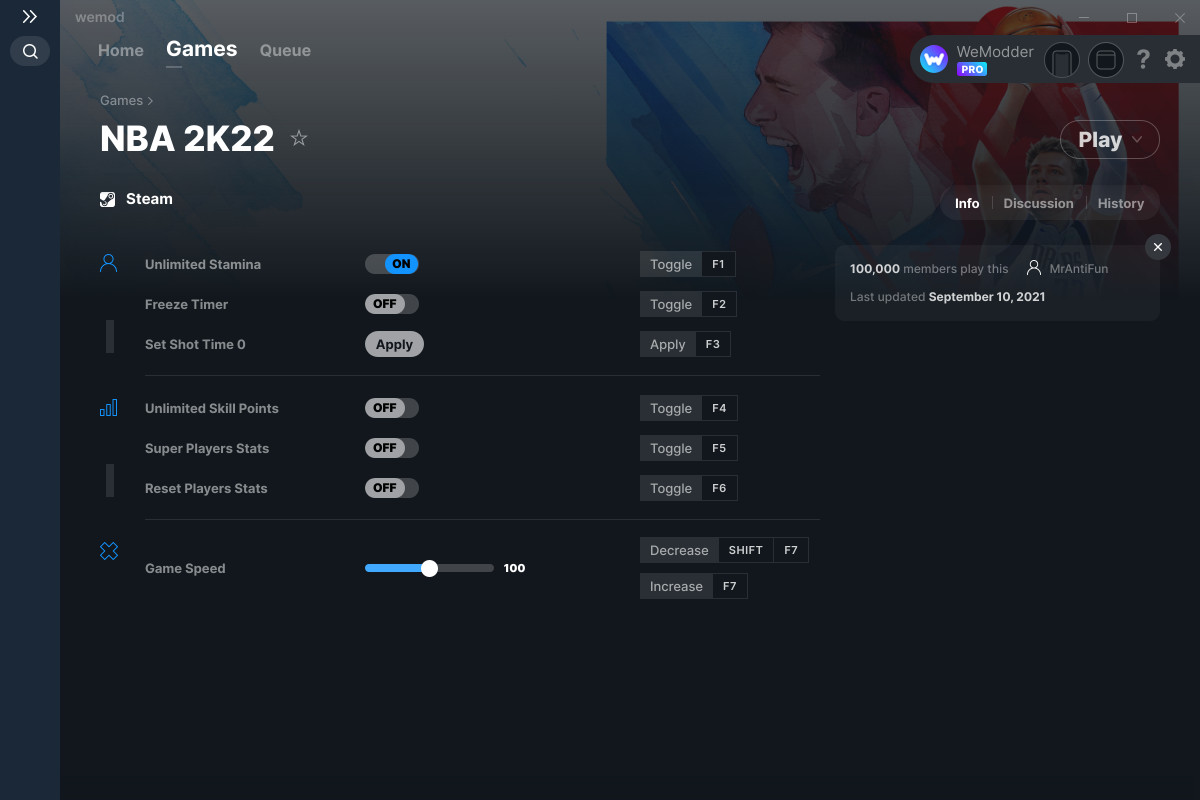 NBA 2K22 Cheats and Trainer for Steam - Trainers - WeMod Community