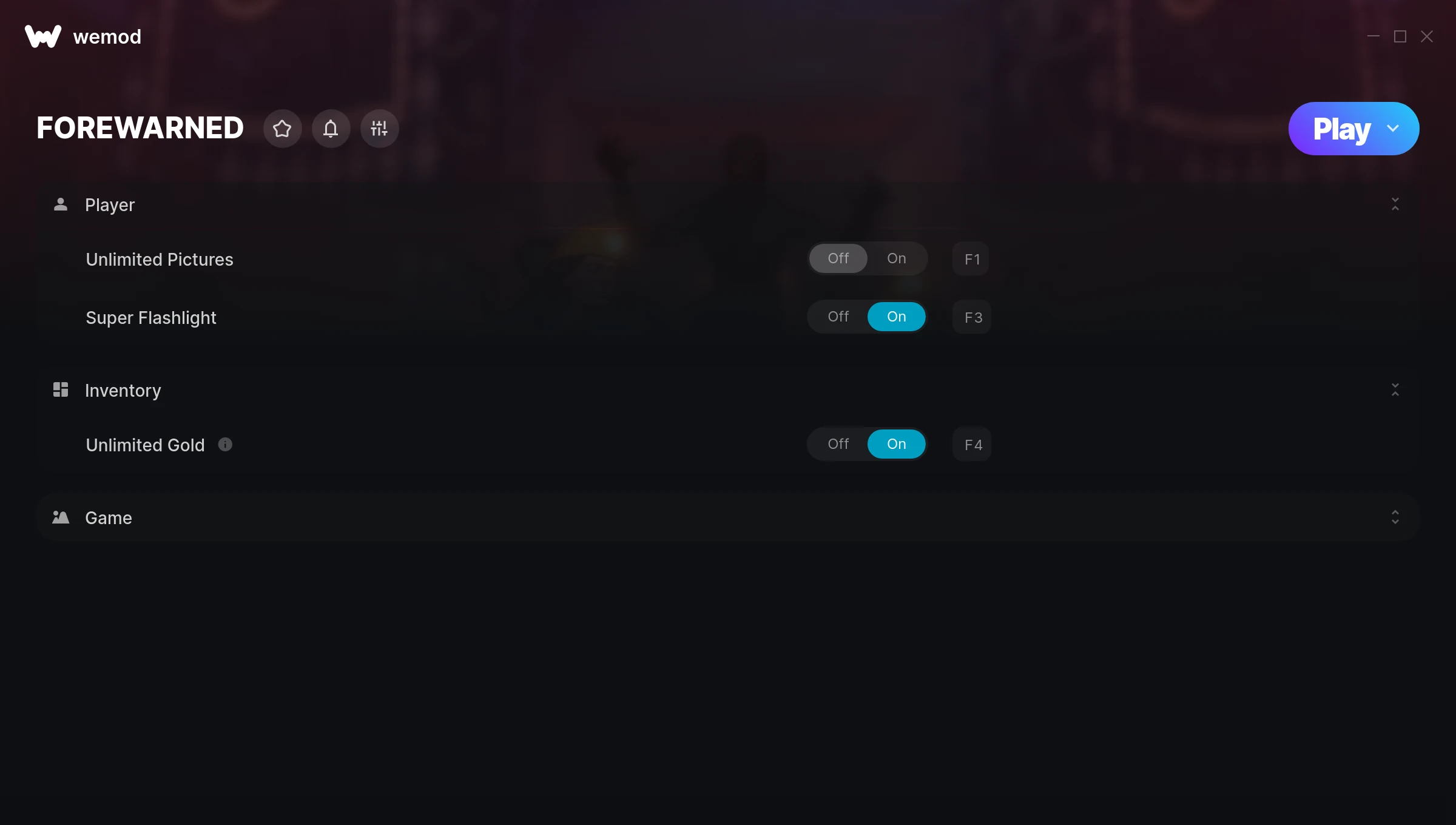 FOREWARNED Cheats & Trainers for PC | WeMod