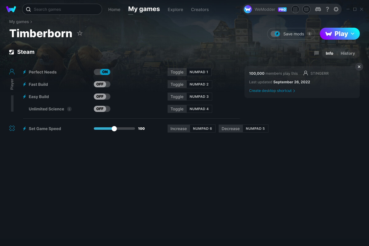 Timberborn Cheats and Trainer for Steam - Trainers - WeMod Community