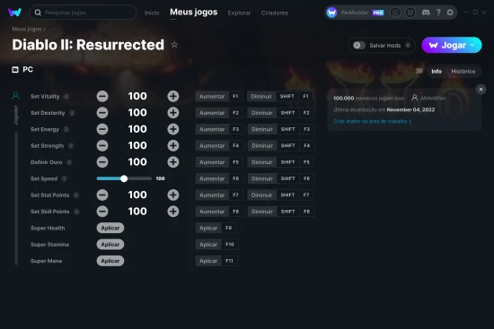 Cheats e Trainers para Diablo II: Resurrected no PC - WeMod