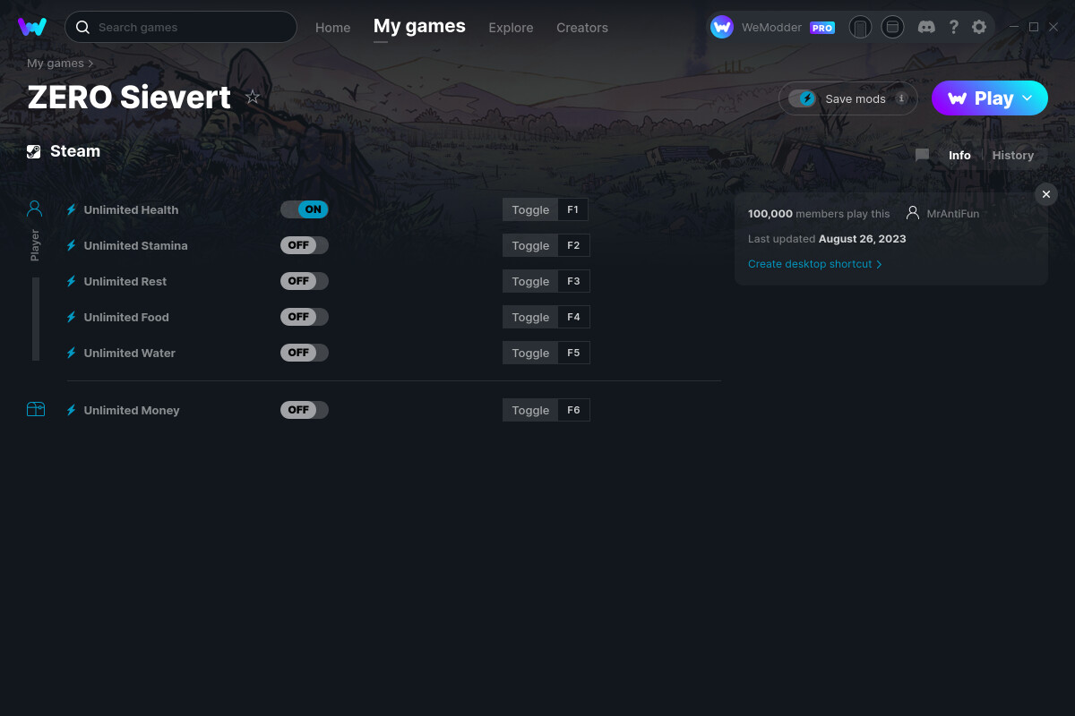 ZERO Sievert Cheats and Trainer for Steam - Trainers - WeMod Community