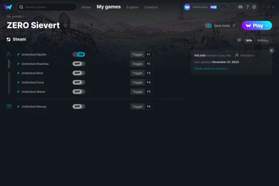 ZERO Sievert Cheats & Trainers for PC | WeMod