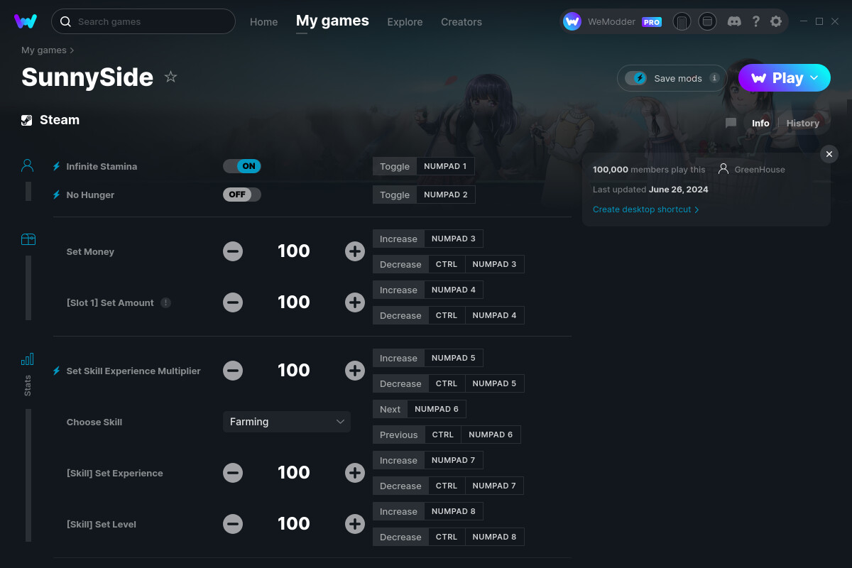 SunnySide Cheats and Trainer for Steam - Trainers - WeMod Community