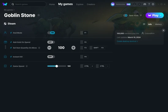 Goblin Stone Cheats & Trainers for PC | WeMod
