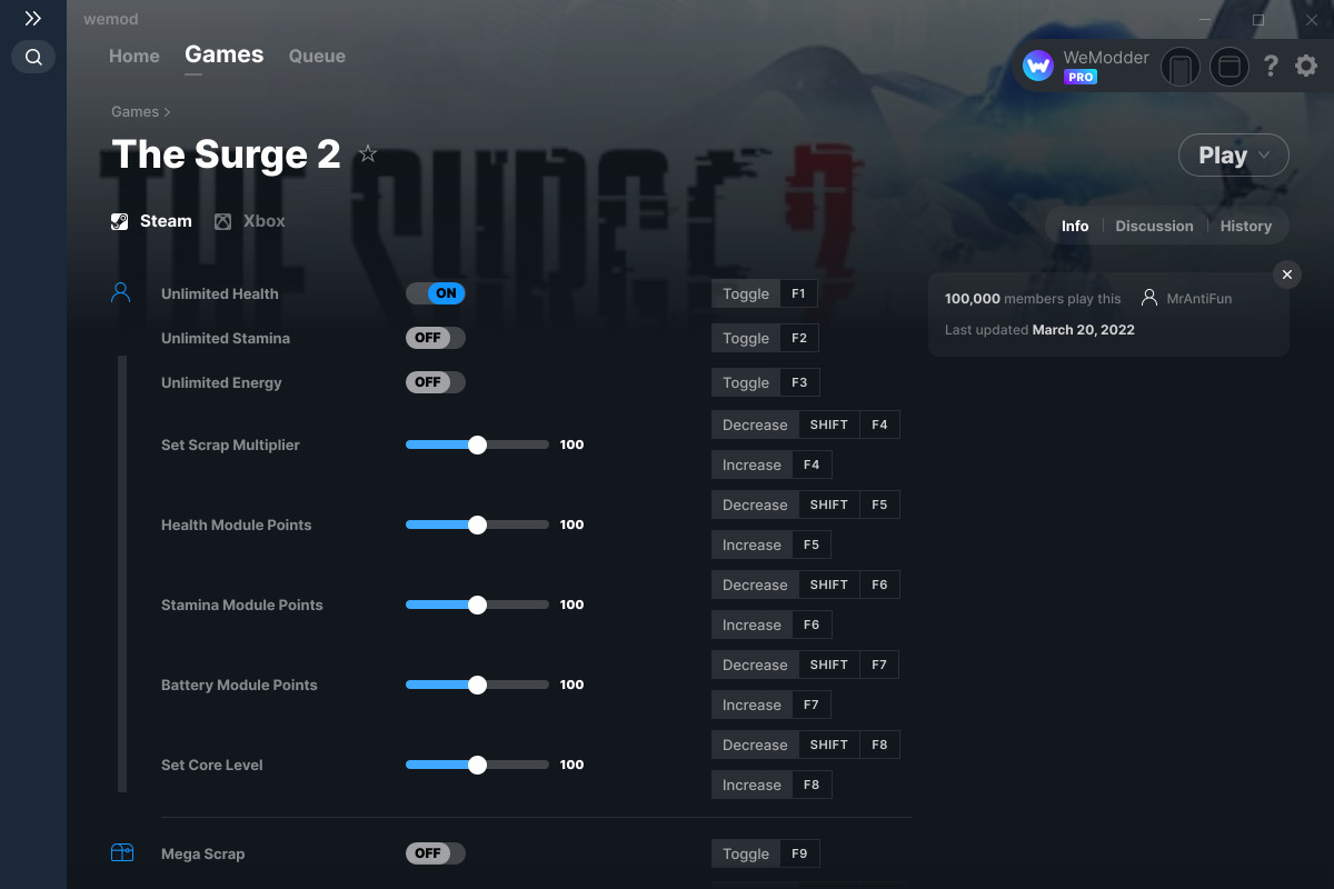 The Surge 2 Cheats and Trainer for Xbox - Trainers - WeMod Community