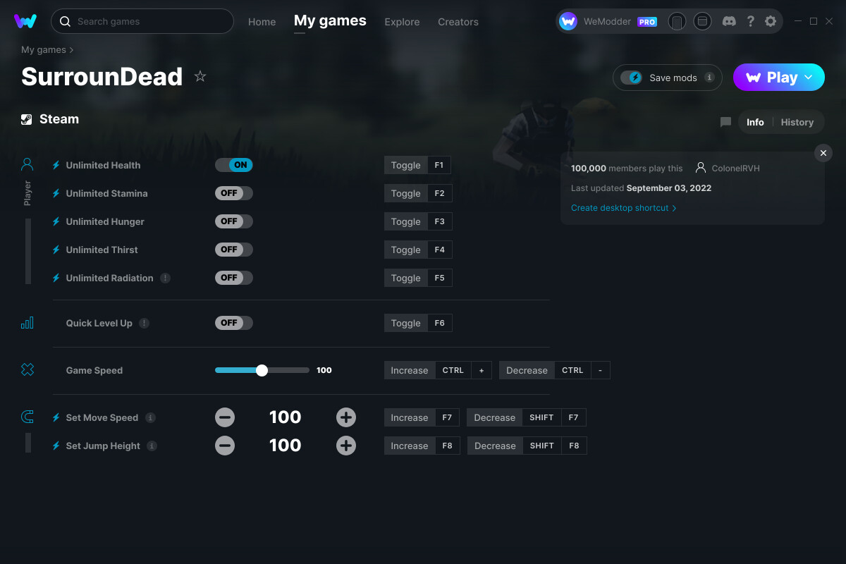 SurrounDead Cheats and Trainer for Steam - Trainers - WeMod Community