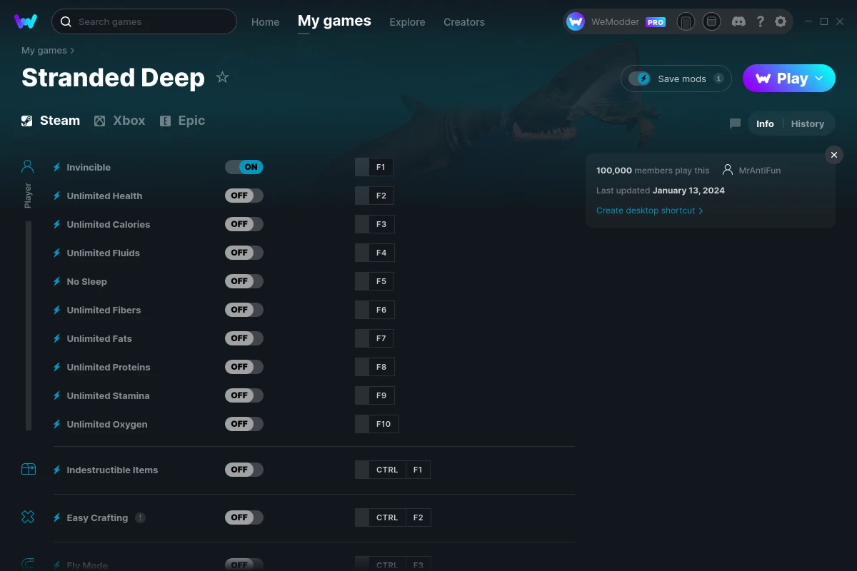 Stranded Deep Cheats & Trainers for PC | WeMod