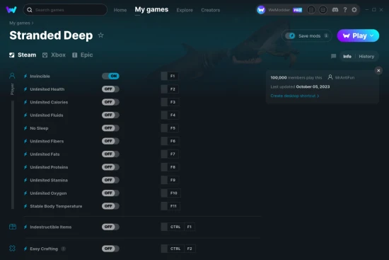 Stranded Deep Cheats & Trainers for PC | WeMod