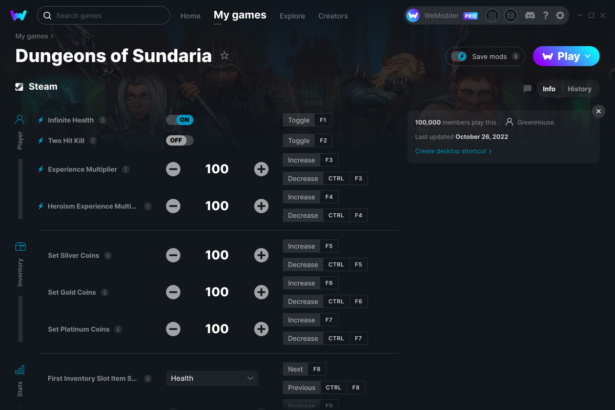 Dungeons of Sundaria Cheats and Trainer for Steam - Trainers - WeMod Community