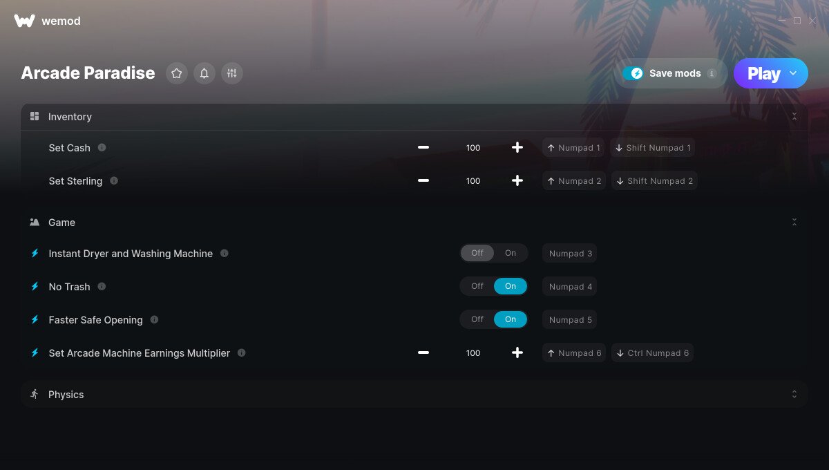 Arcade Paradise Cheats and Trainer for Steam - Trainers - WeMod Community