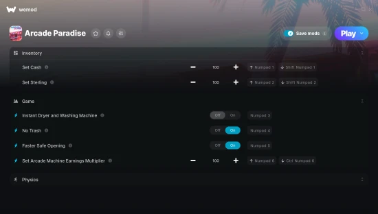 Arcade Paradise Cheats & Trainers for PC | WeMod