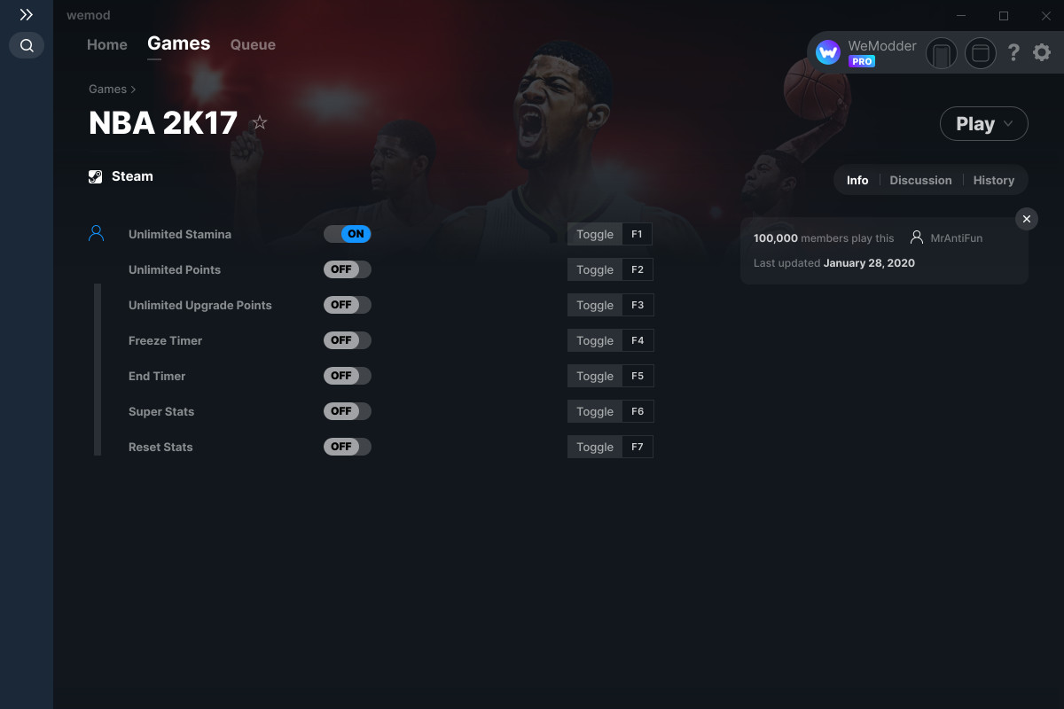 NBA 2K17 Cheats and Trainer for Steam - Trainers - WeMod Community