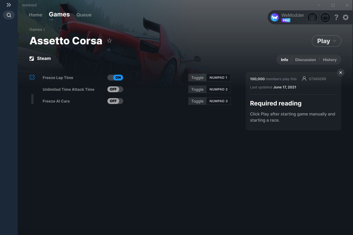 Assetto Corsa Cheats and Trainer for Steam - Trainers - WeMod Community