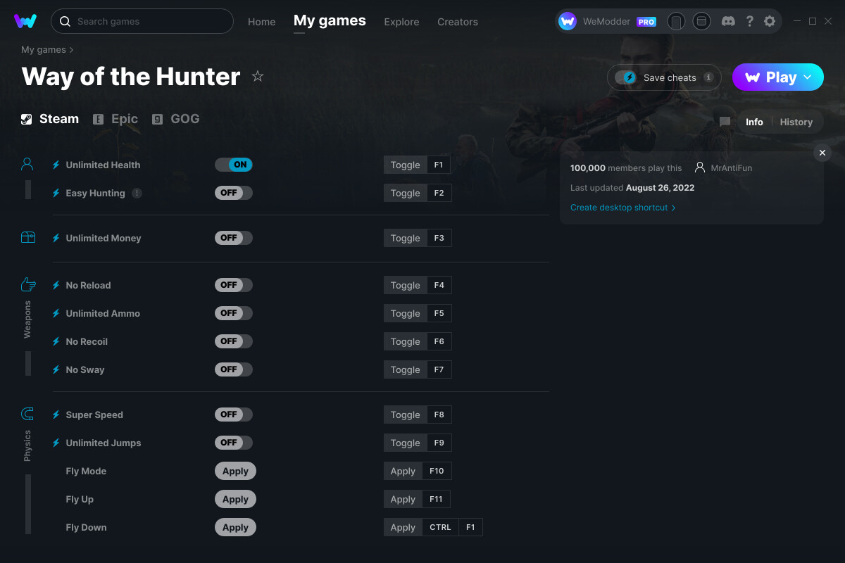 Way of the Hunter Cheats and Trainer for Steam - Trainers - WeMod Community