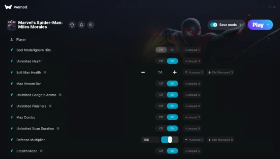 Marvel's Spider-Man: Miles Morales Cheats & Trainers for PC | WeMod