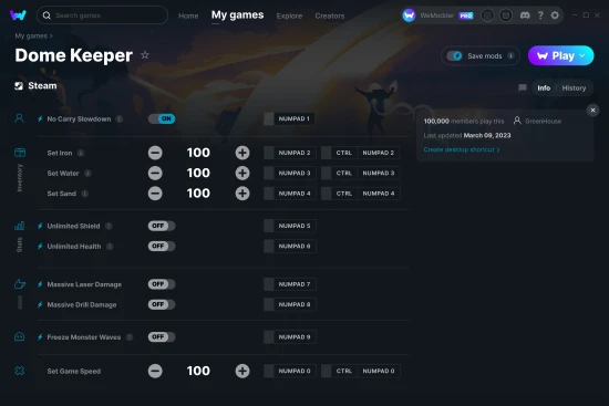 Dome Keeper Cheats & Trainers for PC | WeMod