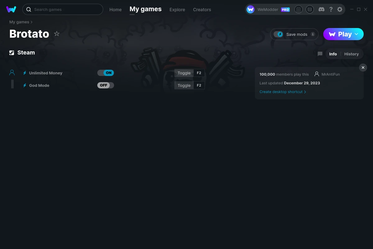 Brotato Cheats & Trainers for PC | WeMod