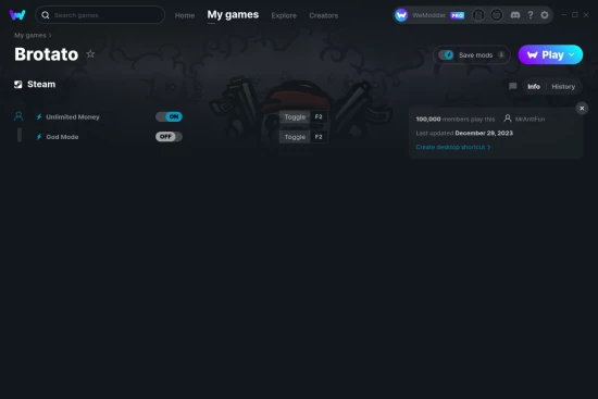 Brotato Cheats & Trainers for PC | WeMod