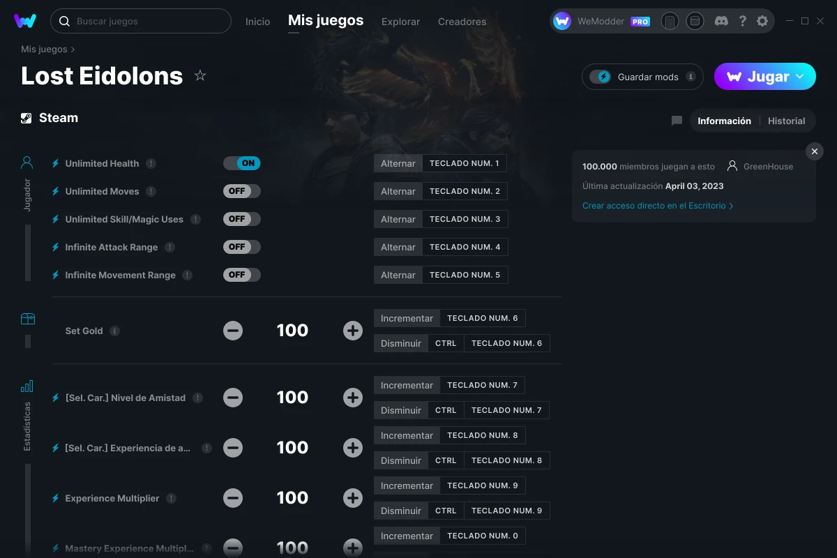 Trampas y Trainers de Lost Eidolons para PC | WeMod