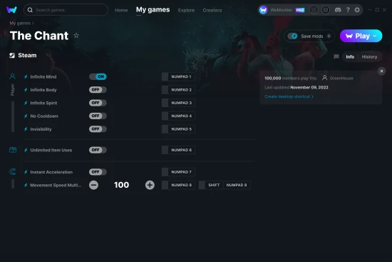 The Chant Cheats & Trainers for PC | WeMod