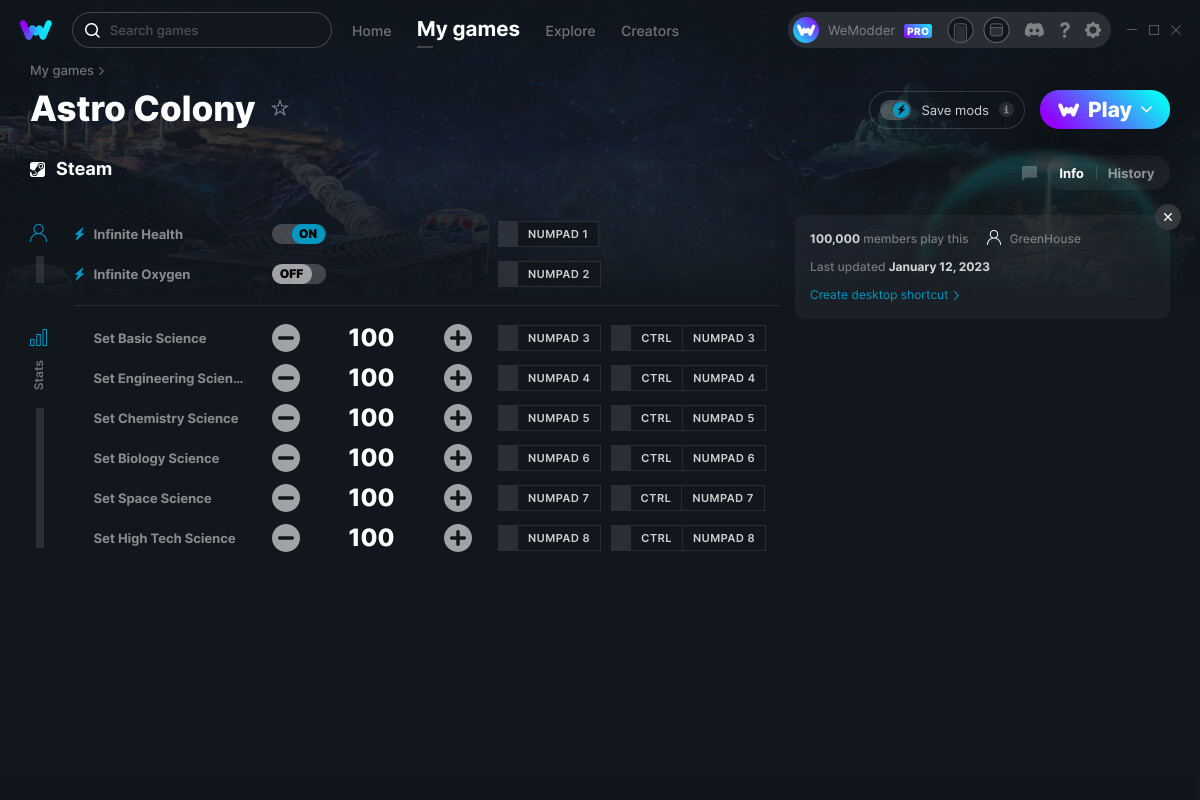 Astro Colony Cheats and Trainer for Steam - Trainers - WeMod Community