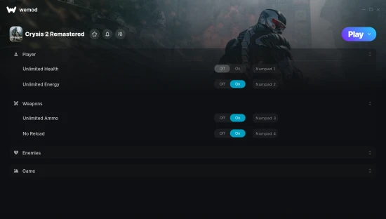 Crysis 2 Remastered Cheats & Trainers for PC | WeMod