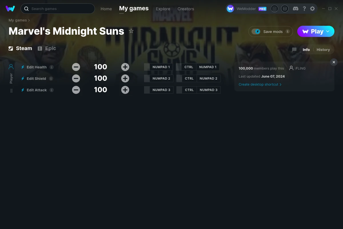 Marvel's Midnight Suns Cheats & Trainers for PC | WeMod
